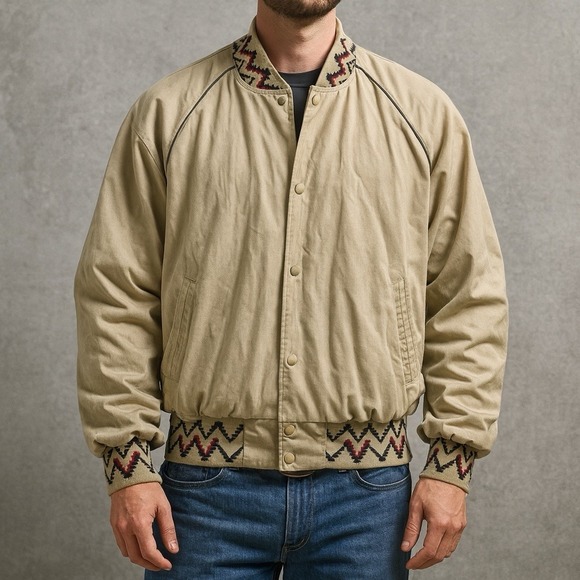 Westark | Jackets & Coats | Vintage Westark Aztec Trim Jacket Xl ...